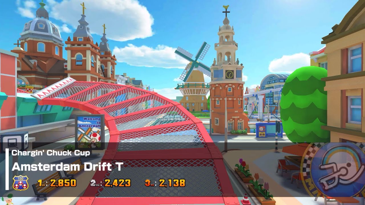 Mario Kart: Chargin Chuck Cup: Amsterdam Drift T - YouTube