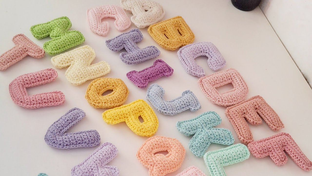 ABECEDARIO- MINI LETRAS a crochet - YouTube