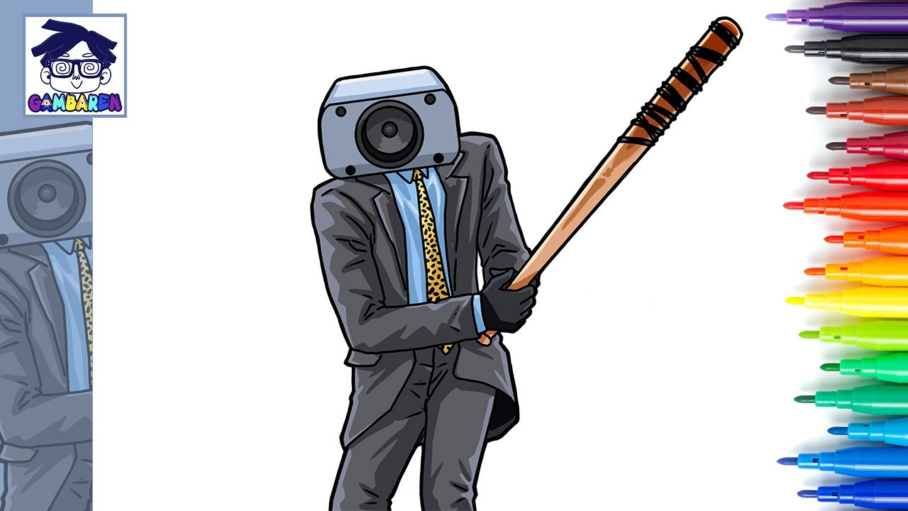 Cara Menggambar New Speakerman Baseball Bat Skibidi Toilet episode 68 ...