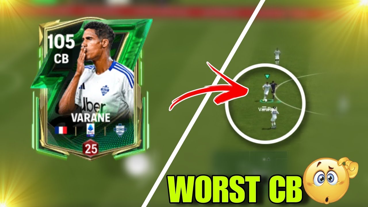 101 RAPHAËL VARANE REVIEW IN FC MOBILE🔥 FC MOBILE BEST CB || VARANE FC ...