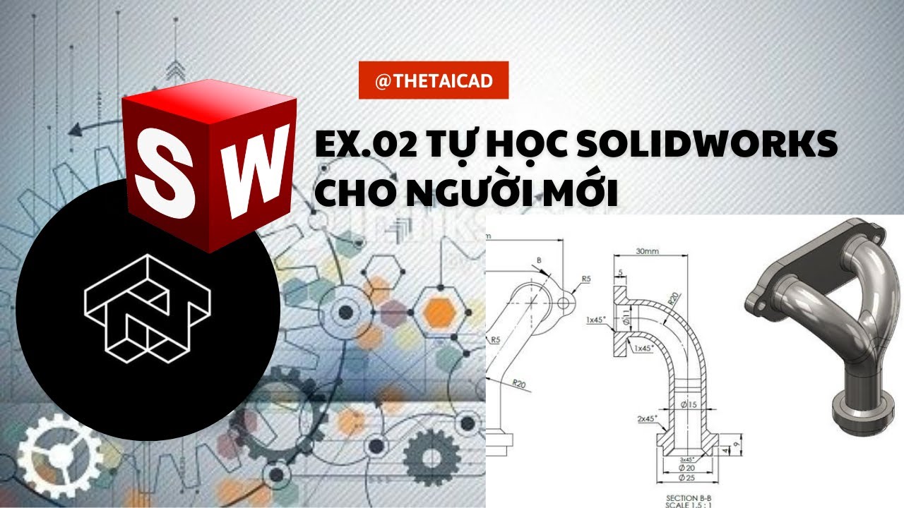 Ex.02 SolidWorks | Học Solidwoks cho người mới bắt đầu - YouTube