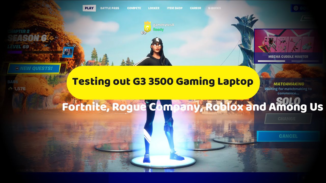 Testing out Dell G3 3500 Gaming Laptop (Fortnite, Rogue Company, Roblox ...