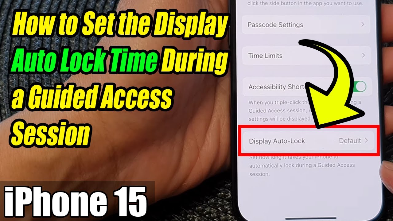 iPhone 15/15 Pro Max: How to Set the Display Auto Lock Time During a ...