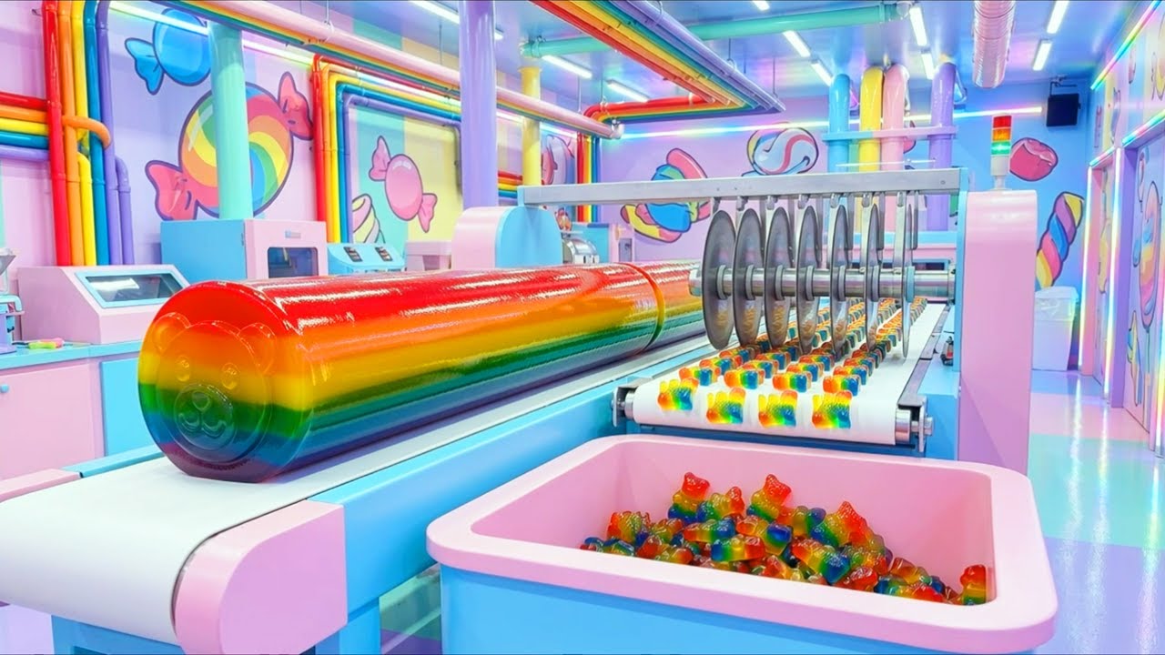 Inside a Giant Candy Factory: How Gummy Bears, Candies Are Made - YouTube