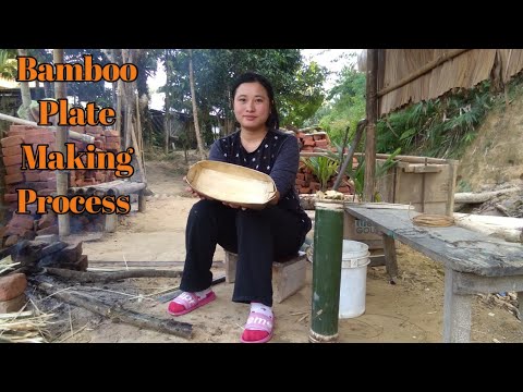 How To Make Bamboo Plate | Traditional Method Of Making Bamboo Plate ...