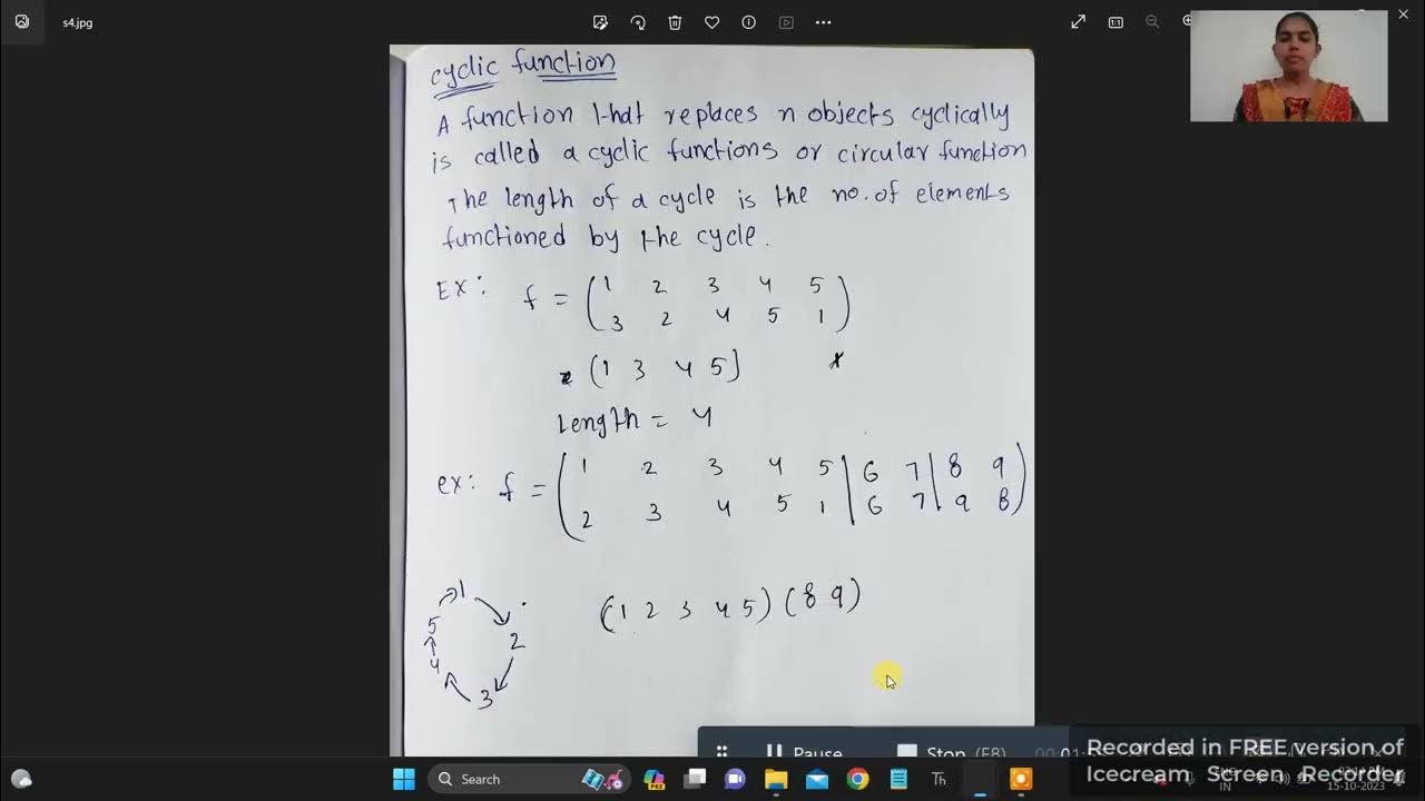 Cyclic function with example 12H3 - YouTube
