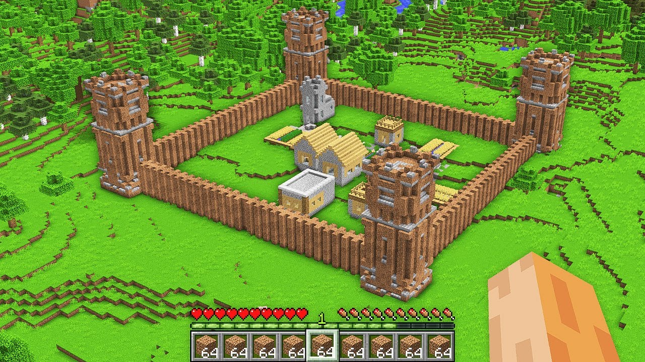 I look this POOR DIRT PROTECT VILLAGE in My Minecraft World !!! Secret ...