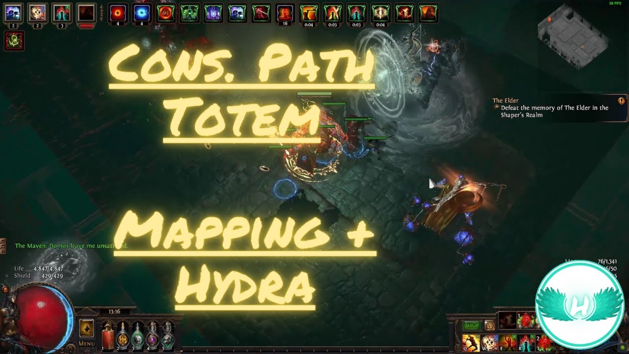 (3.22) Path of Exile - Consecrated Path Totem Hierophant - Mapping ...