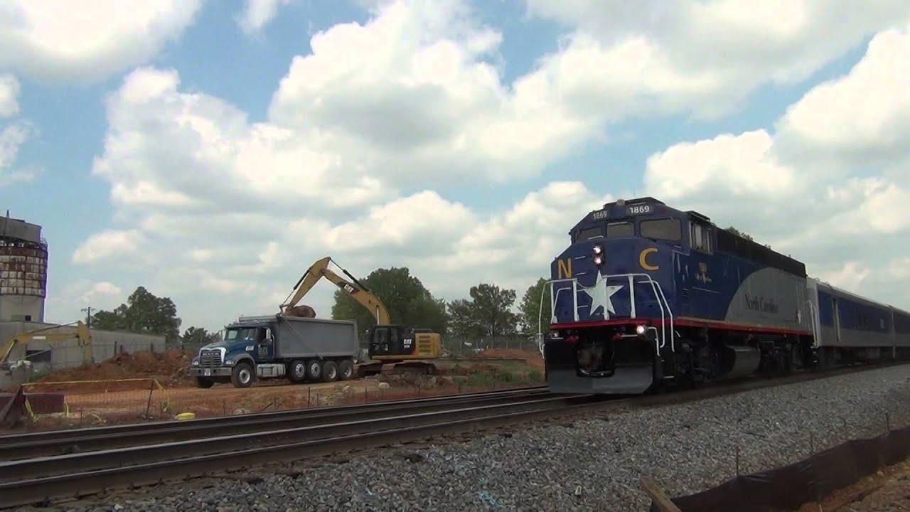 Amtrak 75, Piedmont, Southbound, Charlotte, NC, May 15, 2015 - YouTube