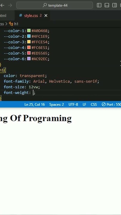 CSS HTML text color animation #shorts #youtube #website #art - YouTube