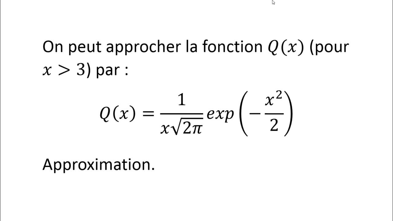 CNA Fonction Q ERF ERFC - Probabilité d'Erreur - YouTube