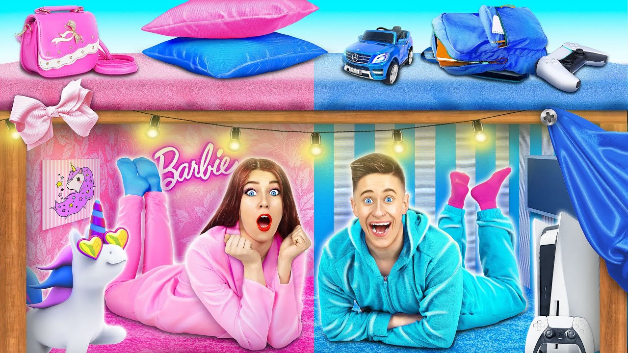 Secret Rooms Under The Bed | 24 Hours Challenge #1 by Multi DO ...