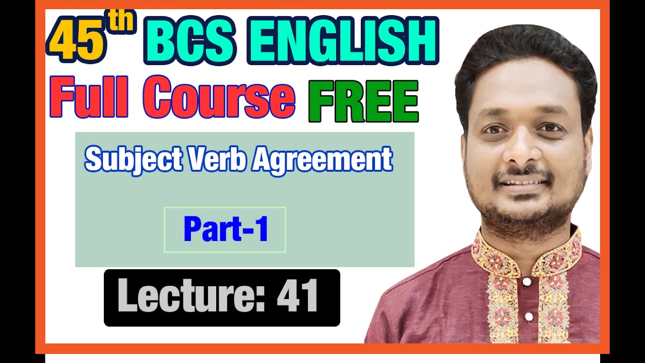 BCS English Preparation FULL COURSE FREE। Subject Verb Agreement Part-1 ...