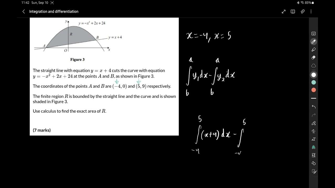 Integration to find area - Pure Maths iGCSE - YouTube