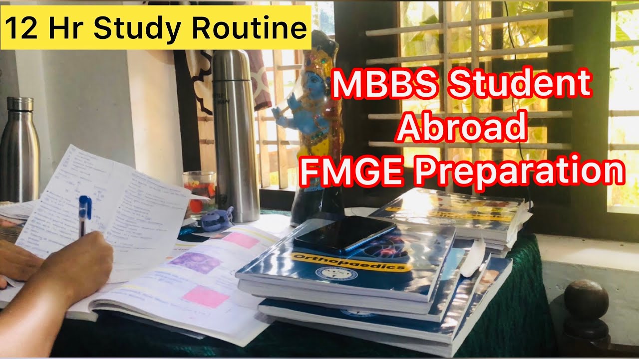 12 Hour Study Routine / MBBS Student Abroad / FMGE Preparation / By ...