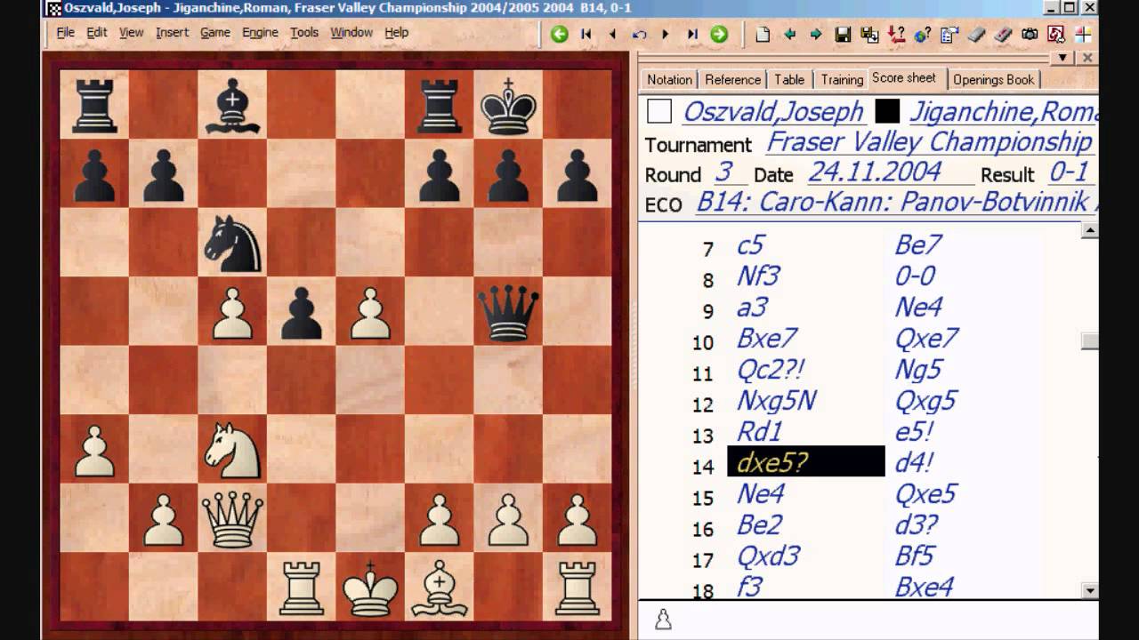 Quick win by Black in Panov attack - YouTube