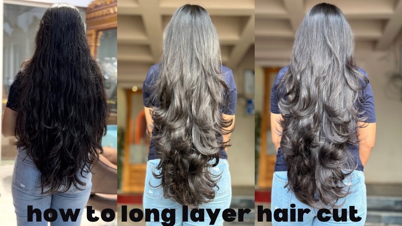 How to : Long Layer Hair Cut / Step by Step / Tuturial / proper guide ...