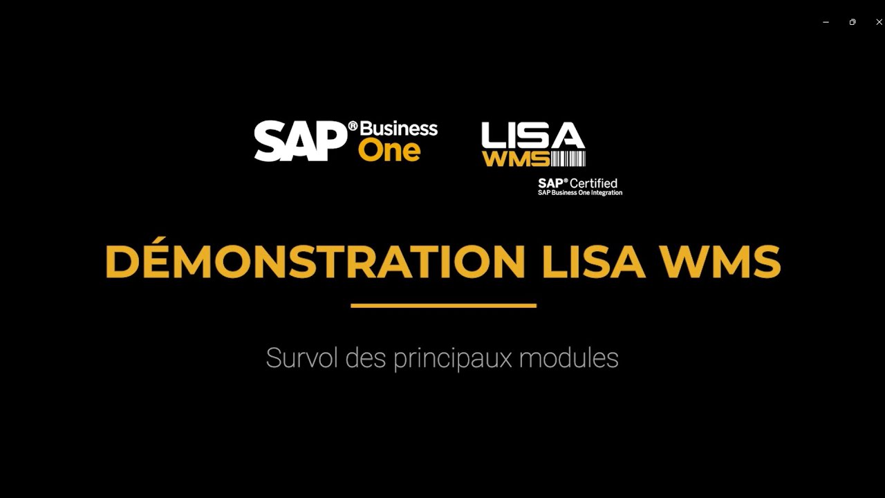 Démo LISA WMS | Survol des principaux modules - YouTube