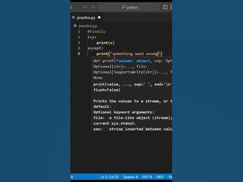 Finally function | #python #coding #code #pythonprogramming #pythoncoding #programming - YouTube