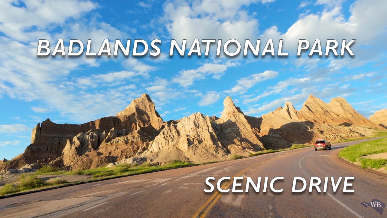 Badlands National Park Scenic Drive at Sunrise, South Dakota | 4K ...