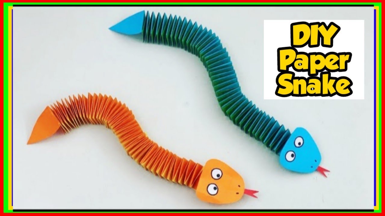 How to make easy paper snake | Easy paper craft | KIDS craft | Easy ...