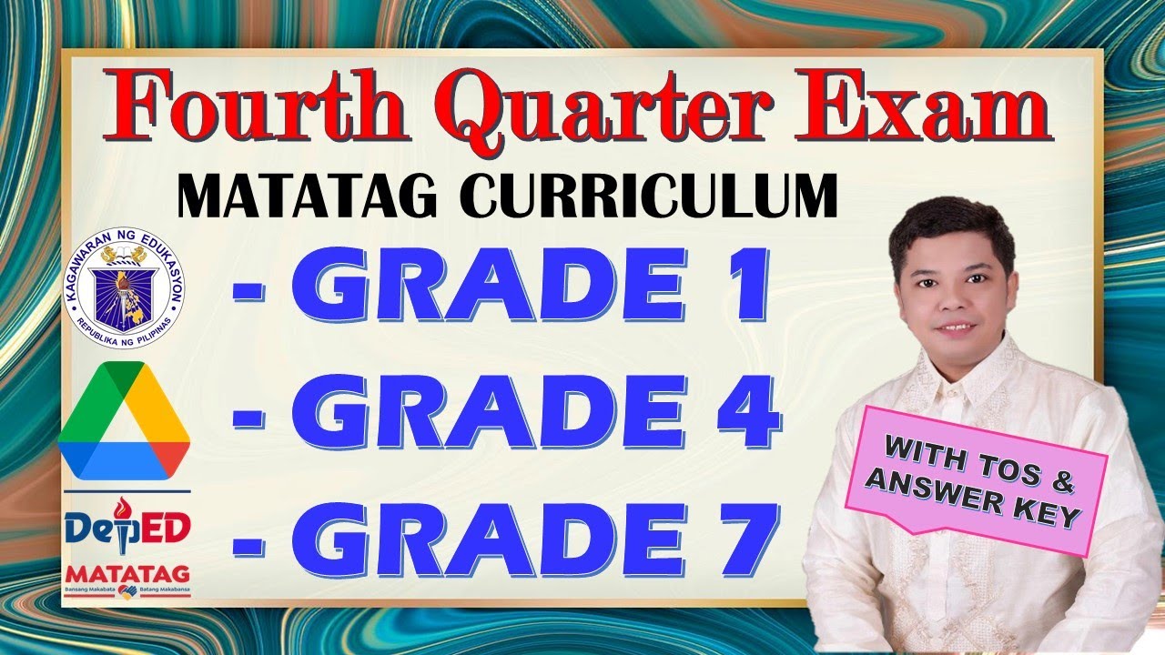 FOURTH QUARTER EXAM NG GRADE 1, 4 & 7 MATATAG CURRICULUM ALL SUBJECTS ...