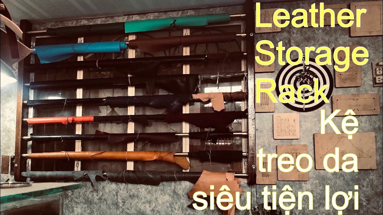 Built myself a New Leather Storage Rack - DIY - Cách làm kệ để da gọn ...