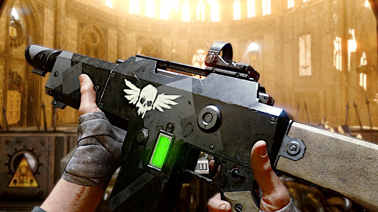 Darktide - MG Ia Infantry Lasgun & Combat Blade | Heresy Veteran - YouTube