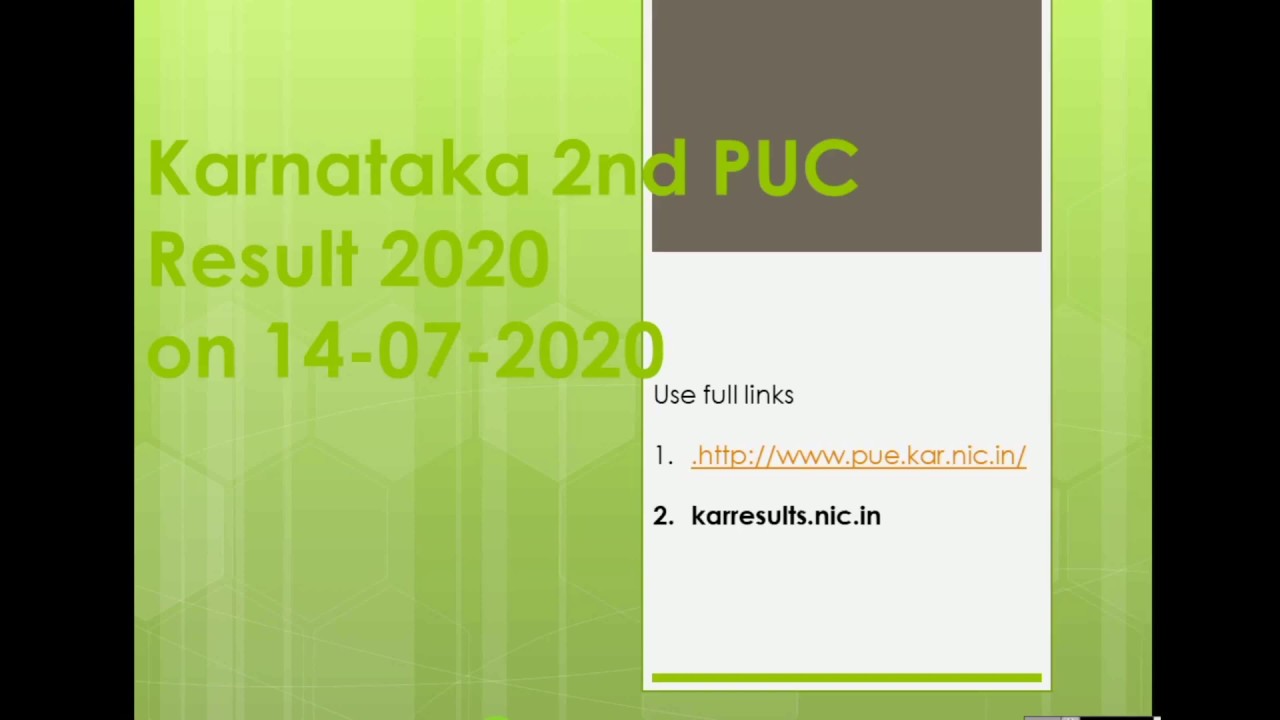 How To Check 2nd PUC Results 2020|2nd PUC Result 2020 websites details ...