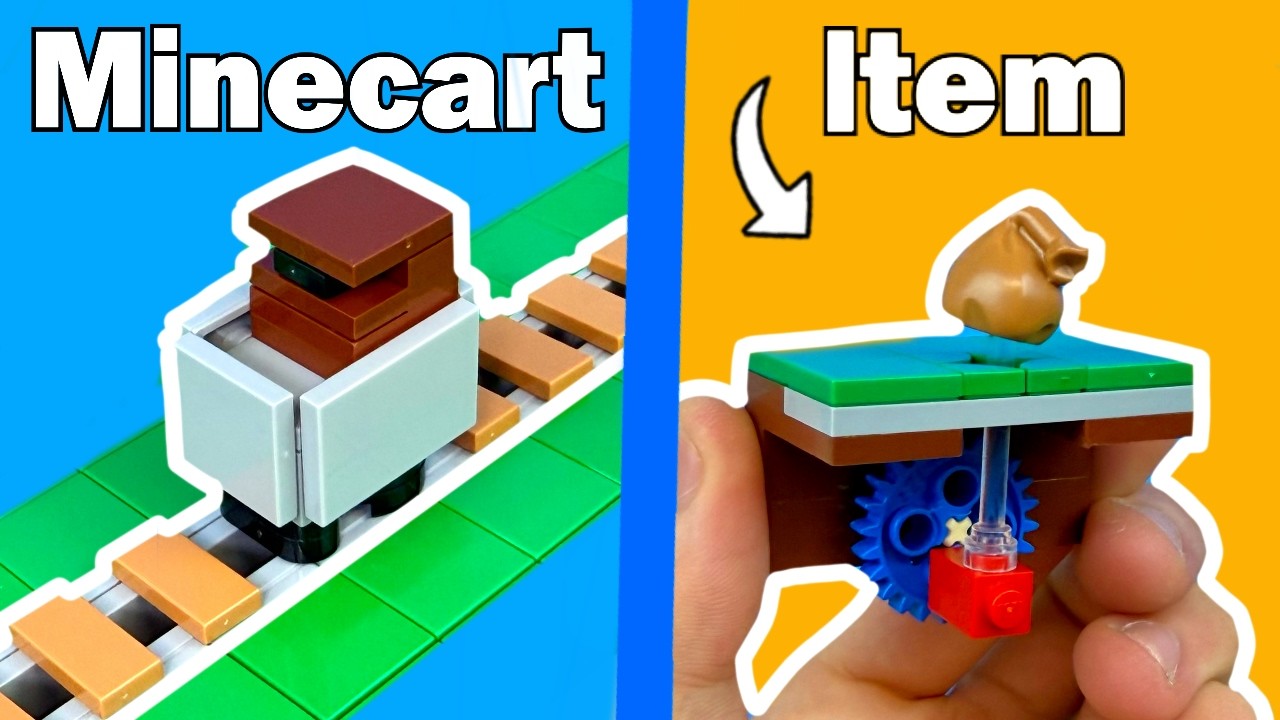 I Built Working LEGO Minecraft Mechanisms... - YouTube
