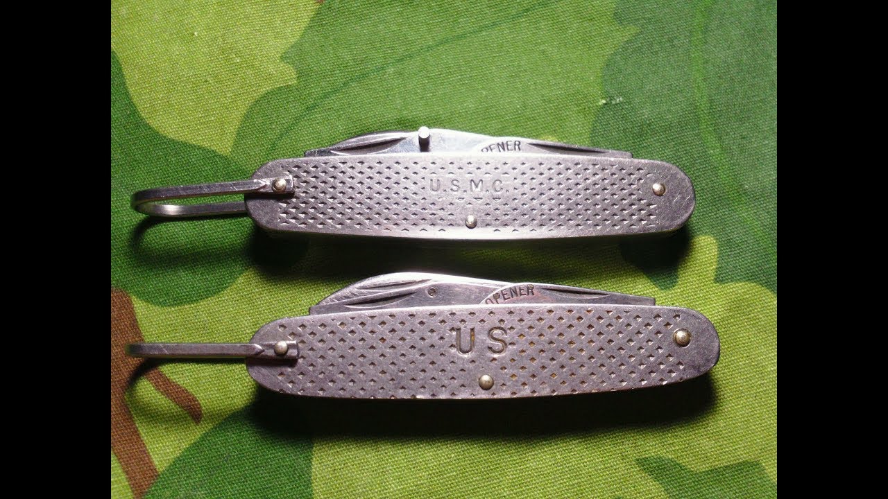 My review of the USGI pocket knives with special guest! - YouTube