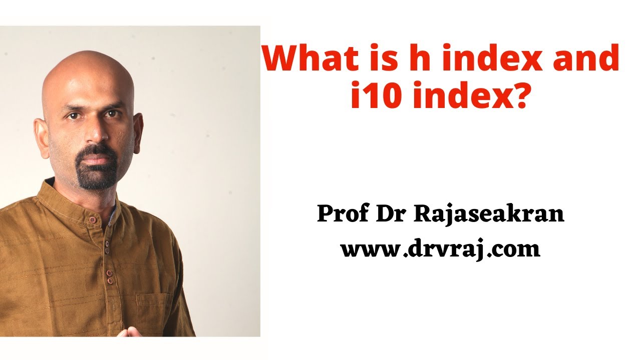 What Is H Index And I10 Index Research Paper YouTube