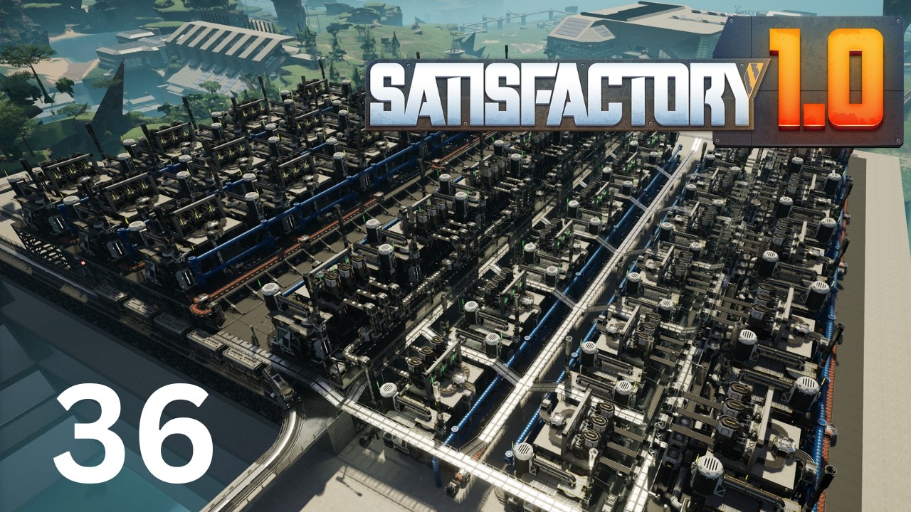 I can't believe how many machines this is | Satisfactory S01 E36 - YouTube