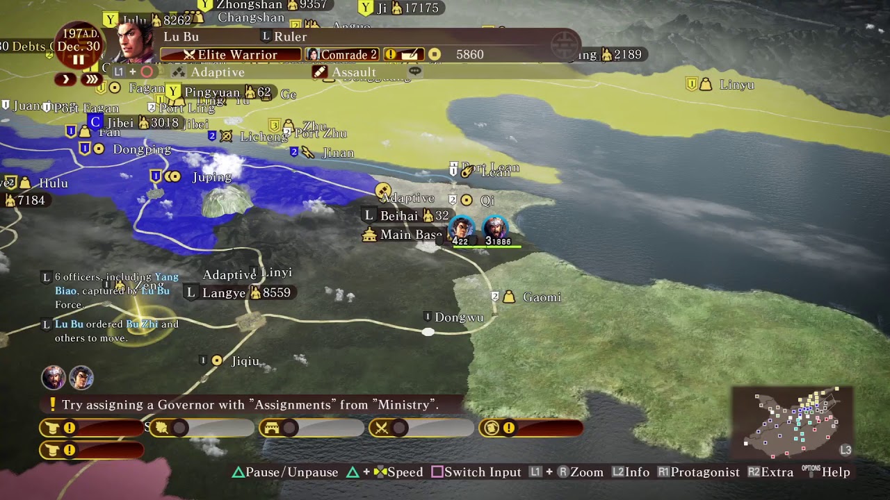 Rotk 13 Fame & strategy session 4 - Lu Bu vs Cao Cao - YouTube