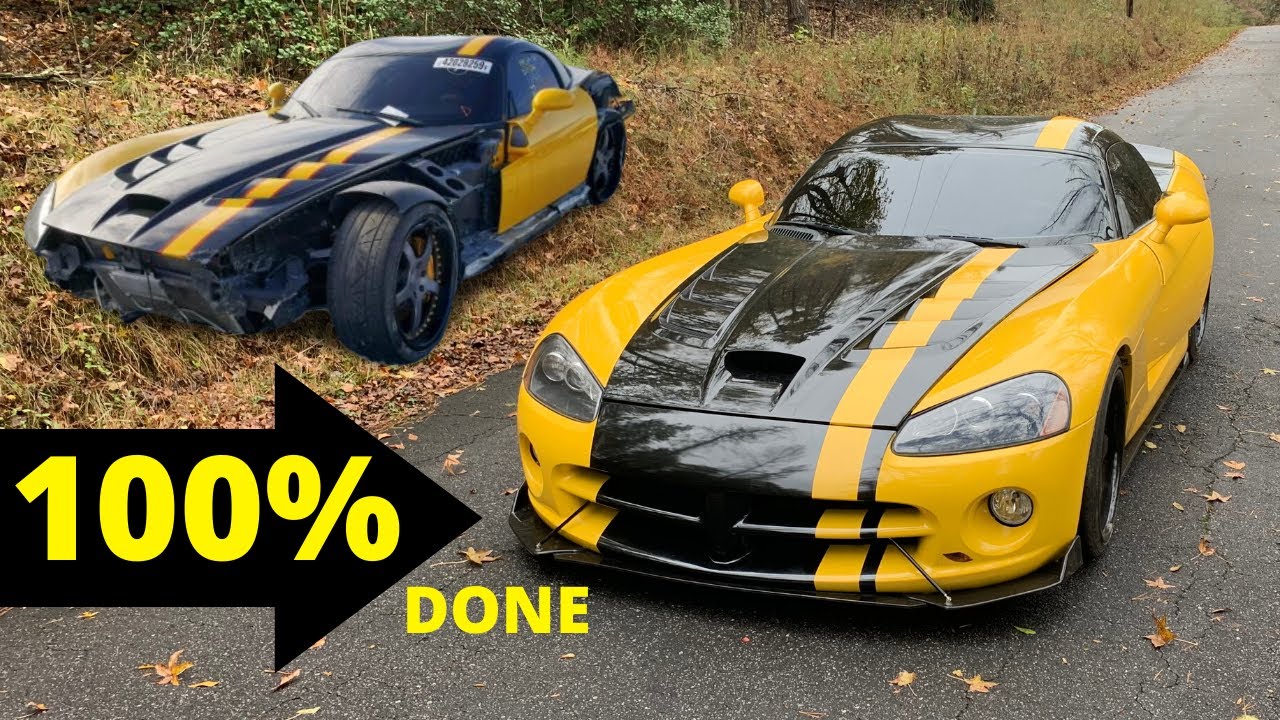 Assembling the wrecked Dodge Viper 2006 from Copart part 7 - YouTube