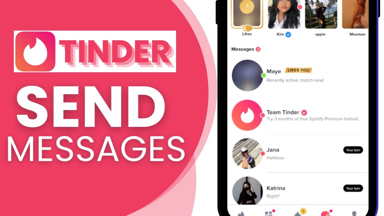 How To Send Messages To People On Tinder (Full Guide) - YouTube