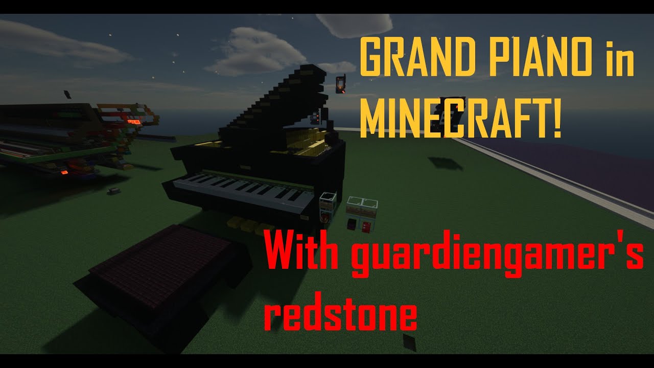 Working GRAND PIANO in Minecraft with redstone! - YouTube