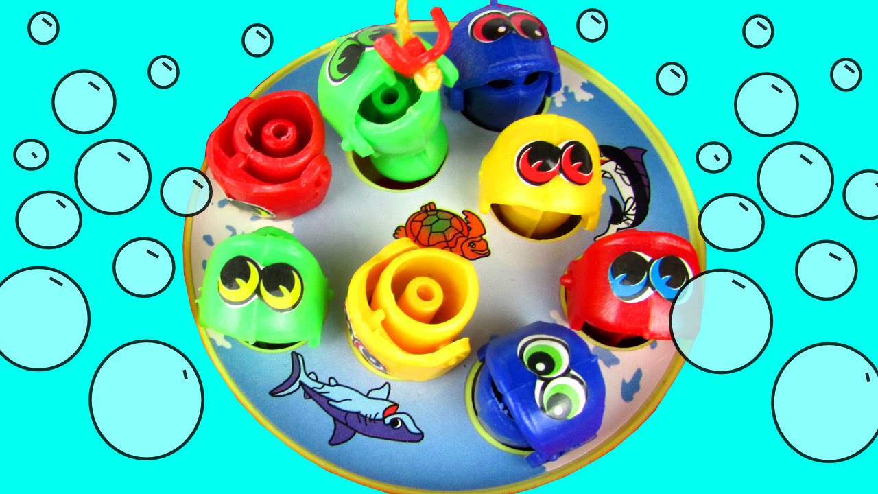 Learn Colors Funny Fish Fishing Game Colours Lesson Teach Baby Toddler ...