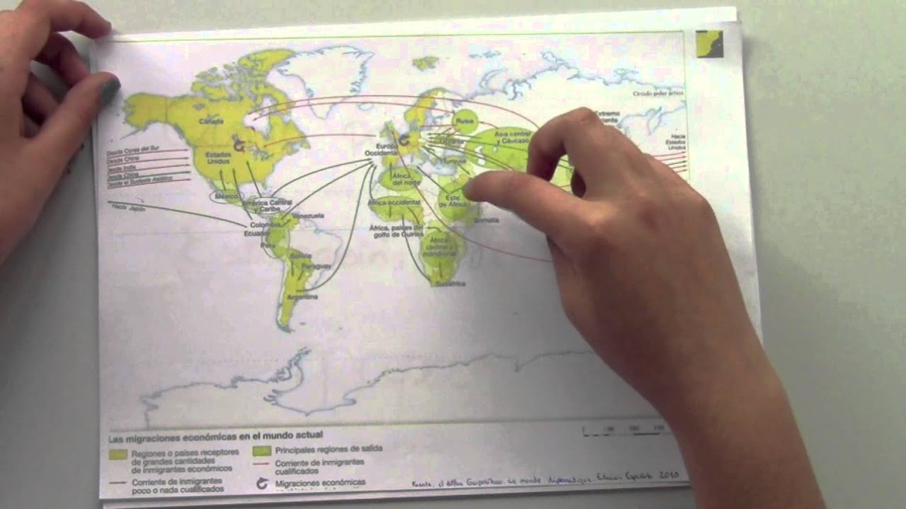 Las migraciones en el mundo actual, análisis de un mapa - YouTube
