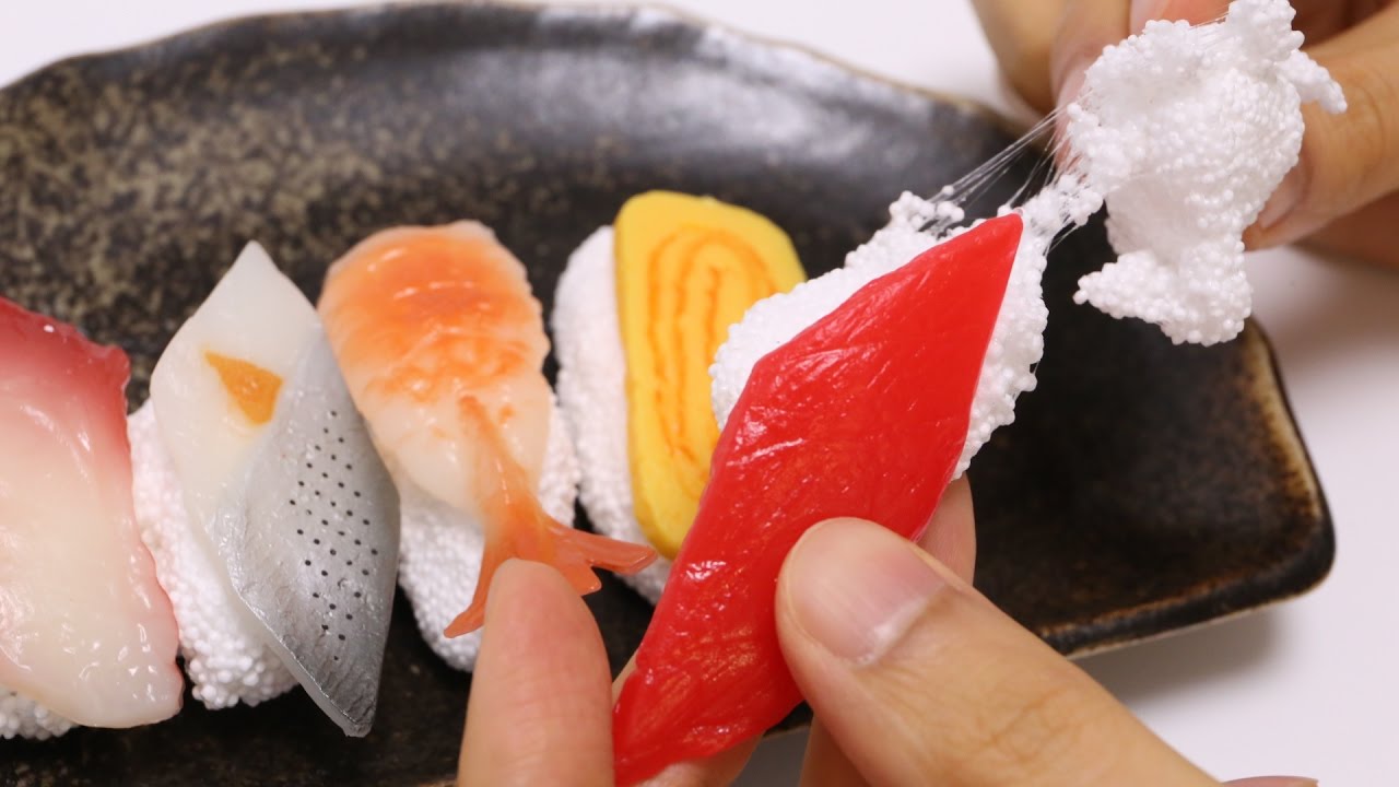 ASMR Squishy #114 Sushi Foam Clay Sushi Squishy - YouTube