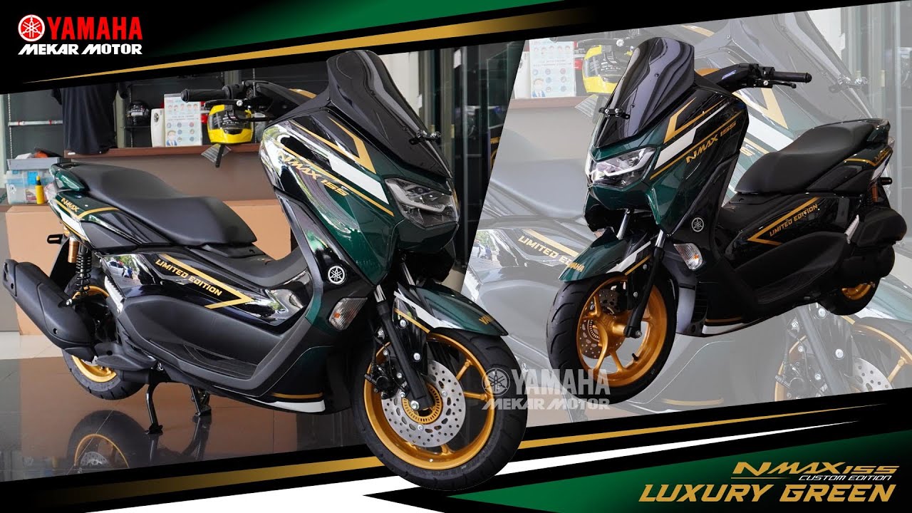 YAMAHA NMAX155 CUSTOM LUXURY GREEN! TERBARU YAMAHA MEKAR MOTOR - YouTube