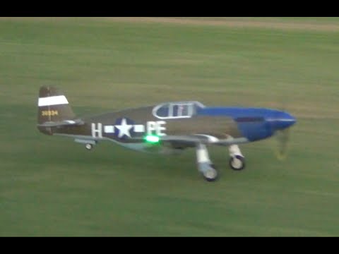 FMS RC P-51B Mustang Dallas Darling 1450mm Dusk Flight - YouTube