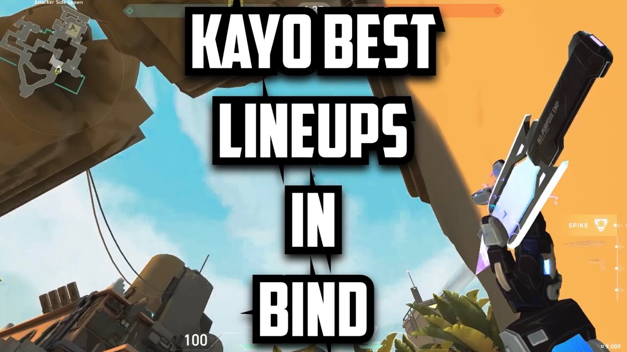 Valorant Easy Top 18 *kayo* lineups in BIND | kay/o lineups#valorant # ...