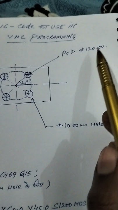 G16 POLAR CORDINATE PROGRAMME IN VMC PROGRAMMING #VMC PROGRAMMING #g16 - YouTube
