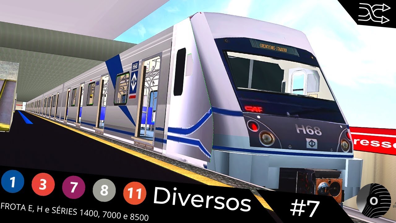 OpenBVE - TRENS DIVERSOS nas LINHAS 1, 3, 7, 8 e 11! - YouTube