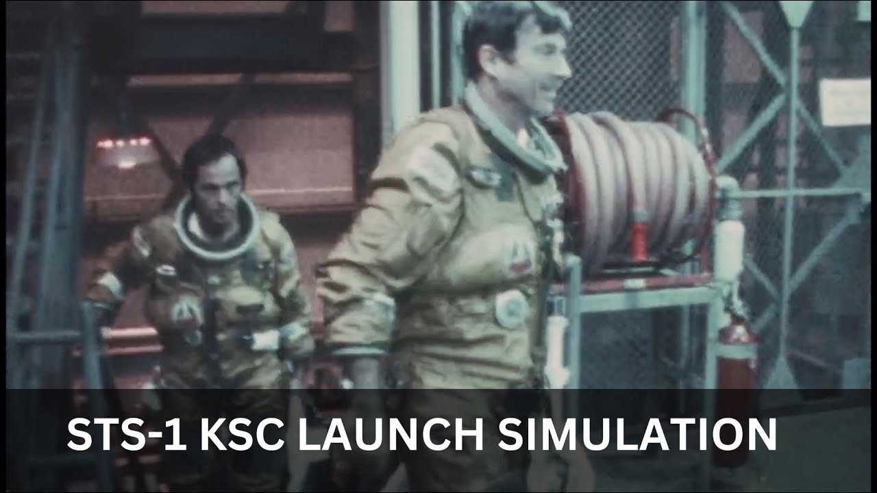 STS-1 Astronaut Crew Conducts an Integrated KSC Launch Day Test Prior ...