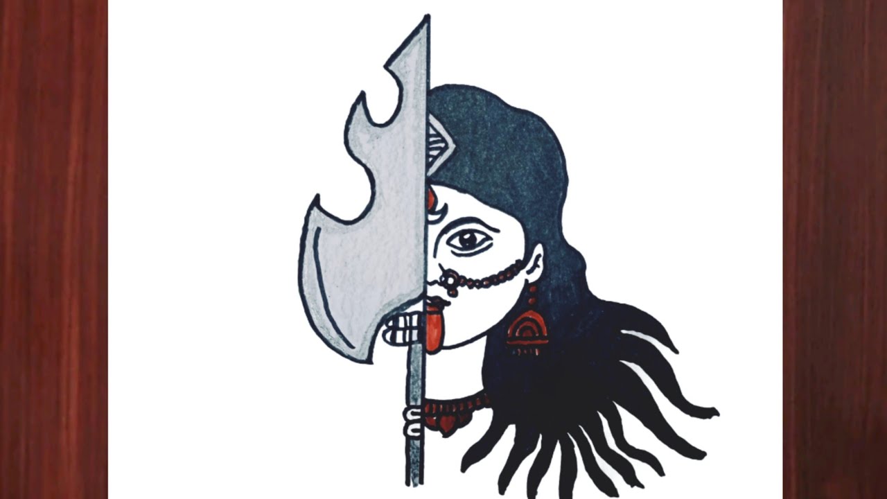 How to Draw Maa nav Durga | Easy drawing of Maa nav Durga | मां दुर्गा ...