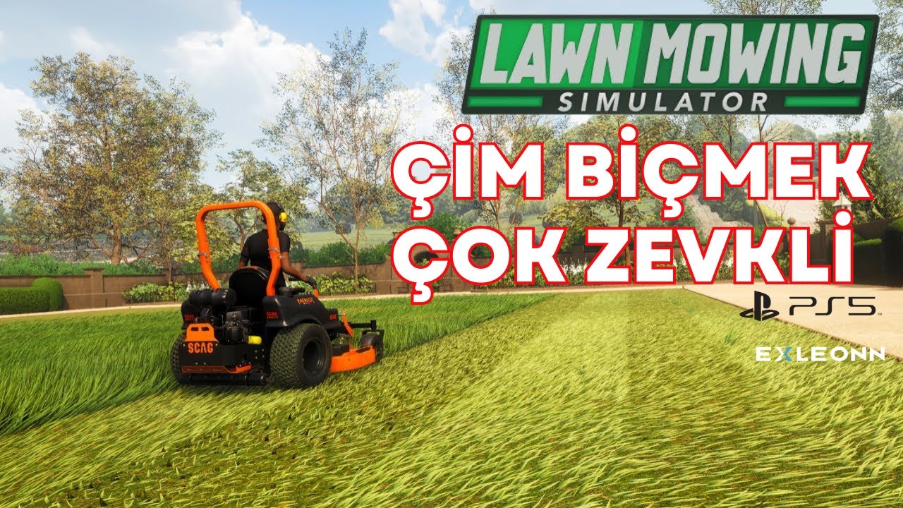 🚜 PS5'de Lawn Mowing Simulator'da Çim Biçmek - YouTube