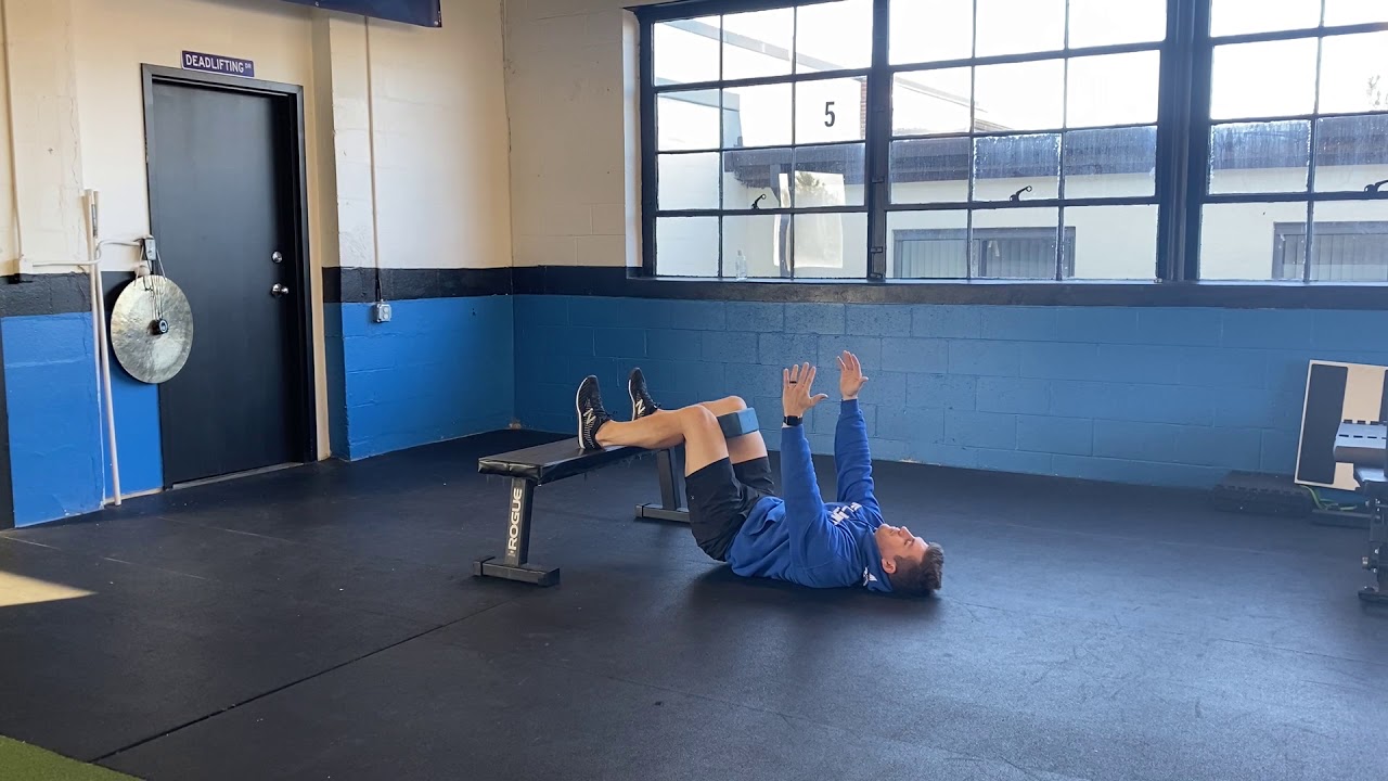 Heels Dug In On Bench Hammy Bridge w/ADD Squeeze - YouTube