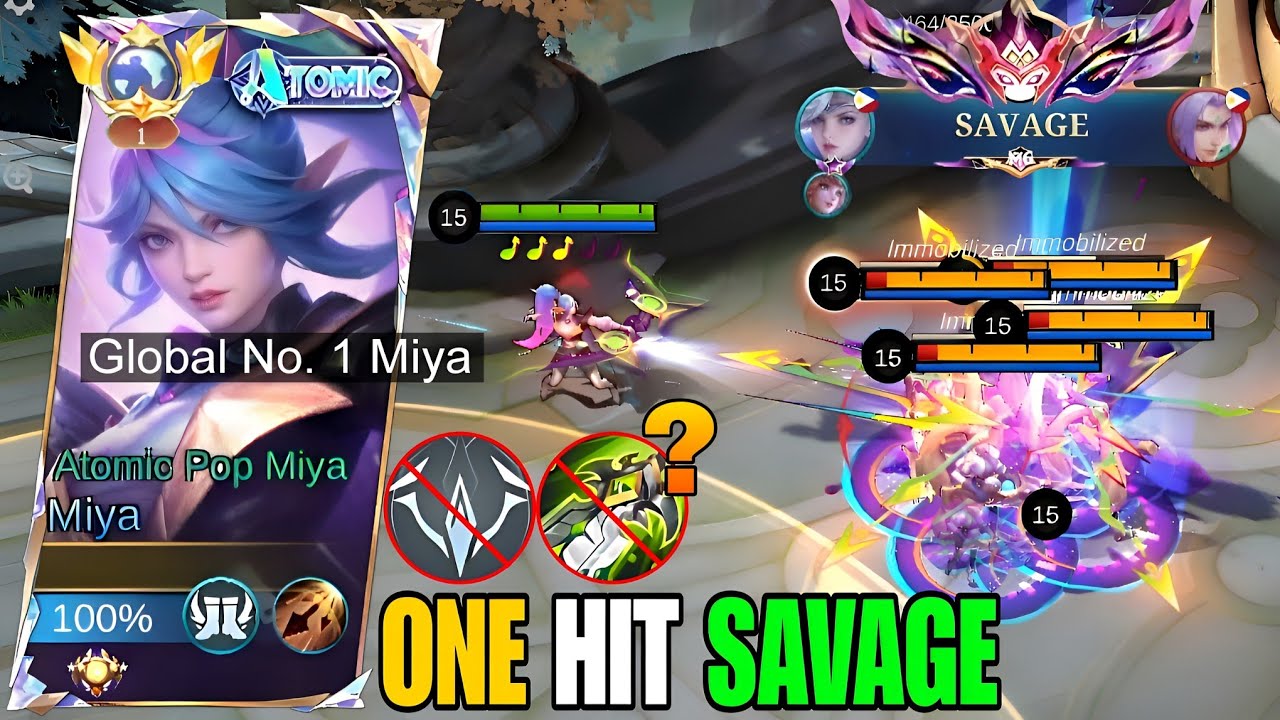 MIYA ONE HIT SAVAGE BUILD!! Miya New Season Best Build and Emblem!! - BUILD TOP 1 GLOBAL MIYA ...